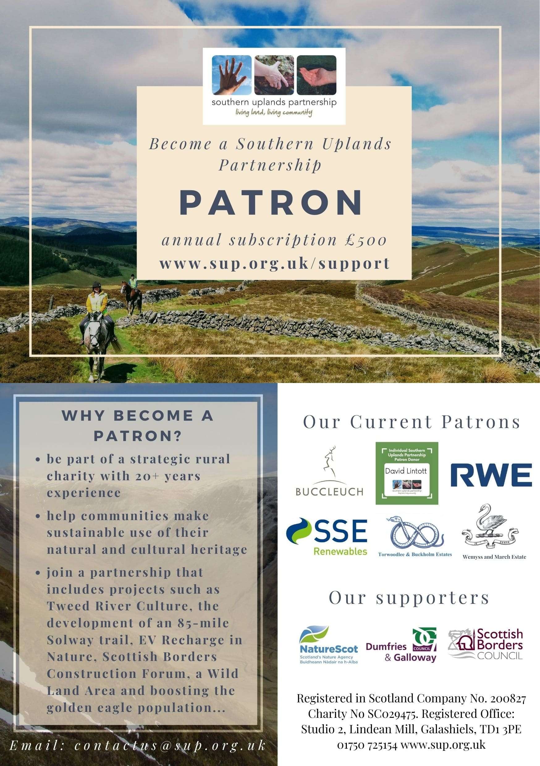 Patrons and Funding Partners | Southern Uplands Partnership
